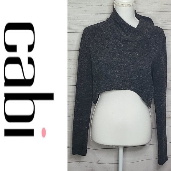 CAbi | Sweaters | Cabi Heavy Turtle Neck Crop Long Sleeve W Thumbholes ...
